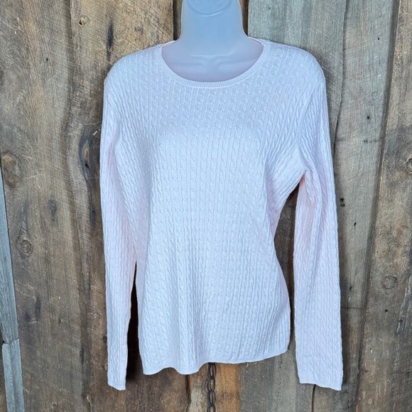 Mimi Maternity | Sweaters | Mimi Maternity Light Pink Cable Knit Long ...